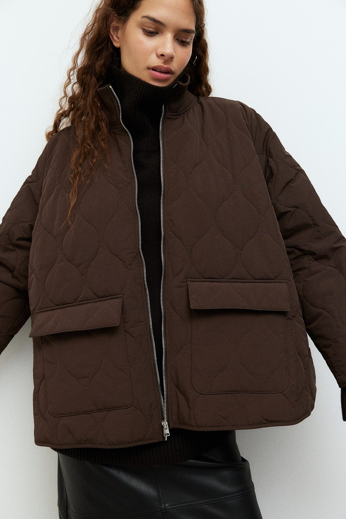 Oversized Quilted Jacket | H&M KSA