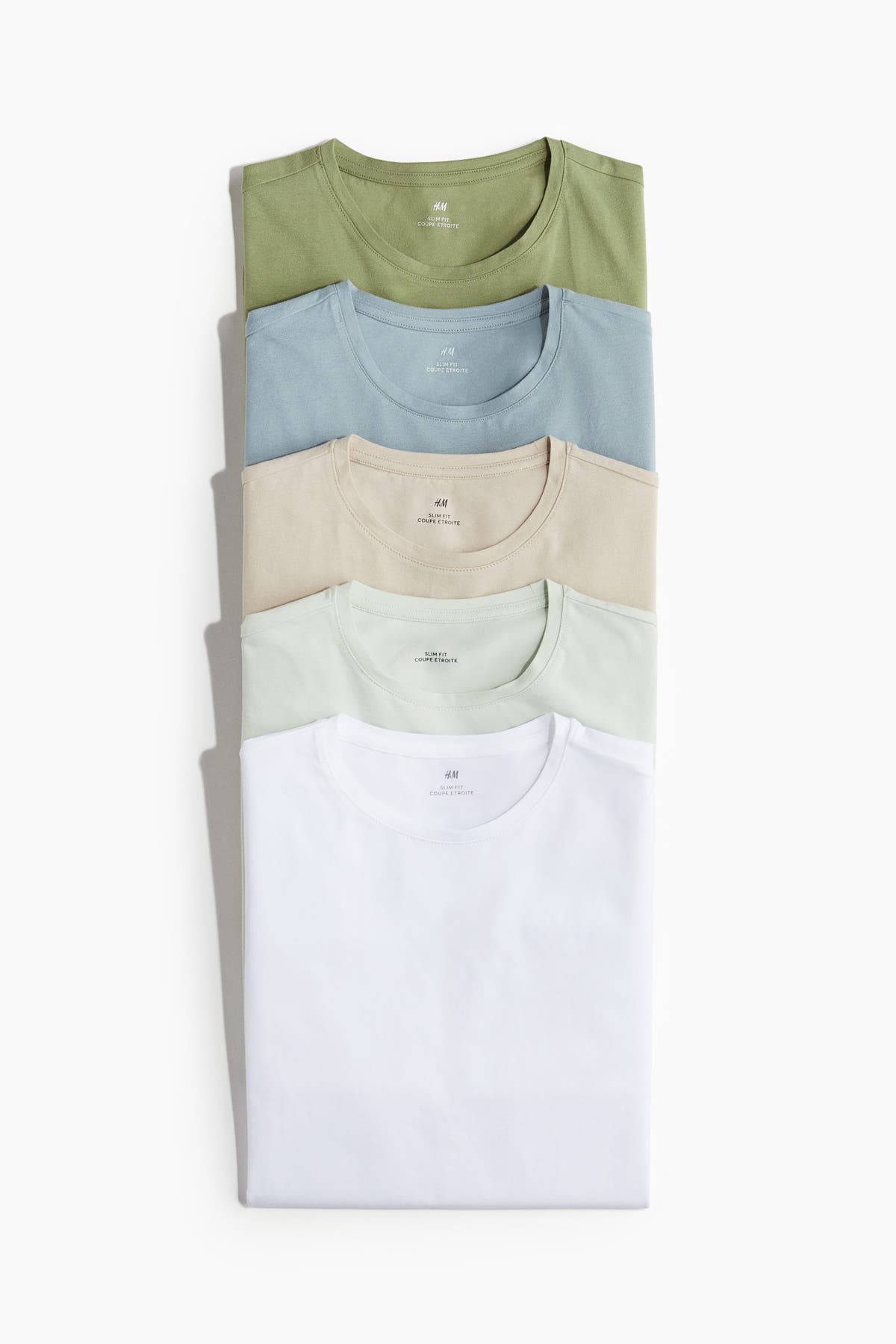 5-pack T-shirts Slim Fit | H&M KSA