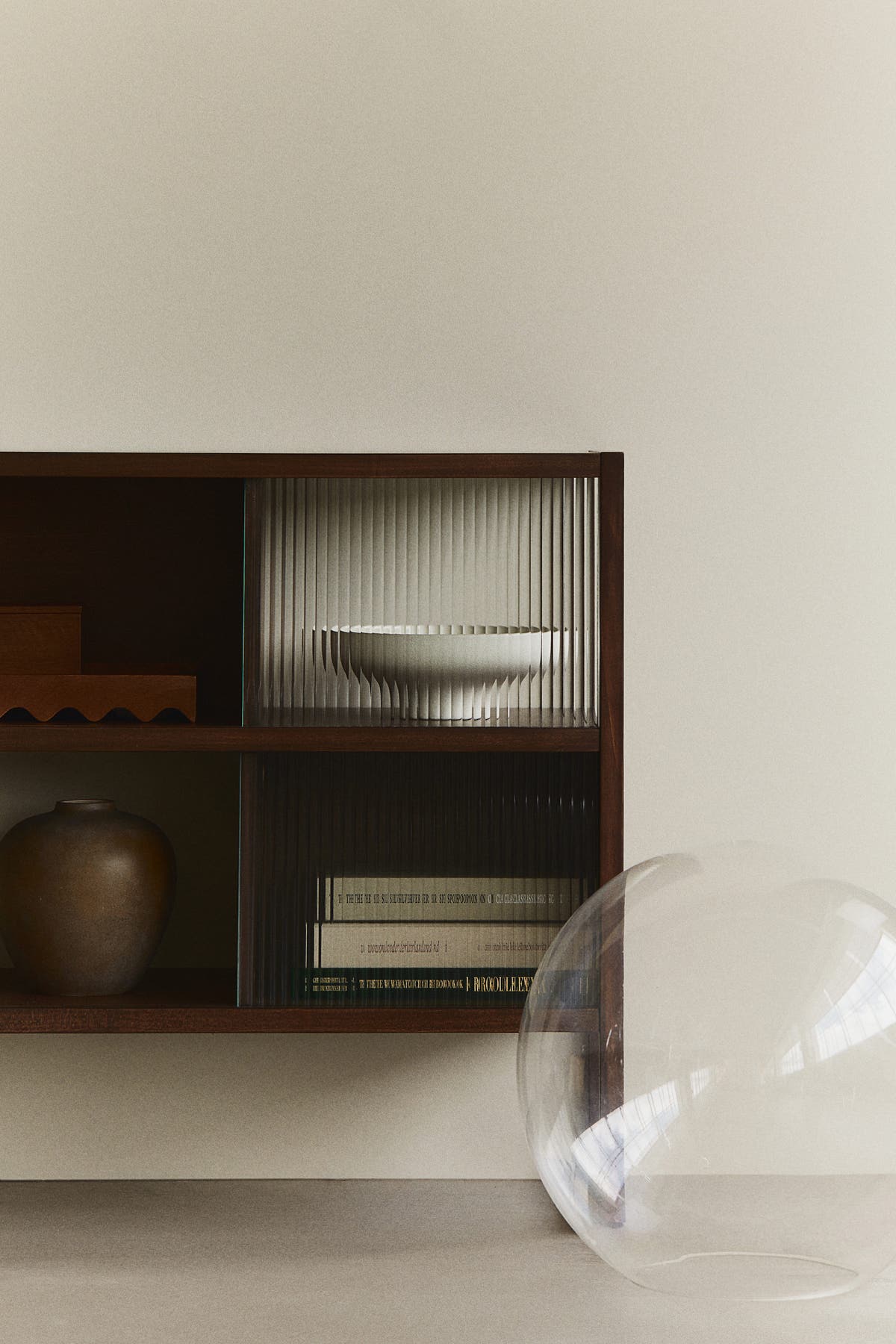 Glass-door Wood Cabinet | H&M KSA