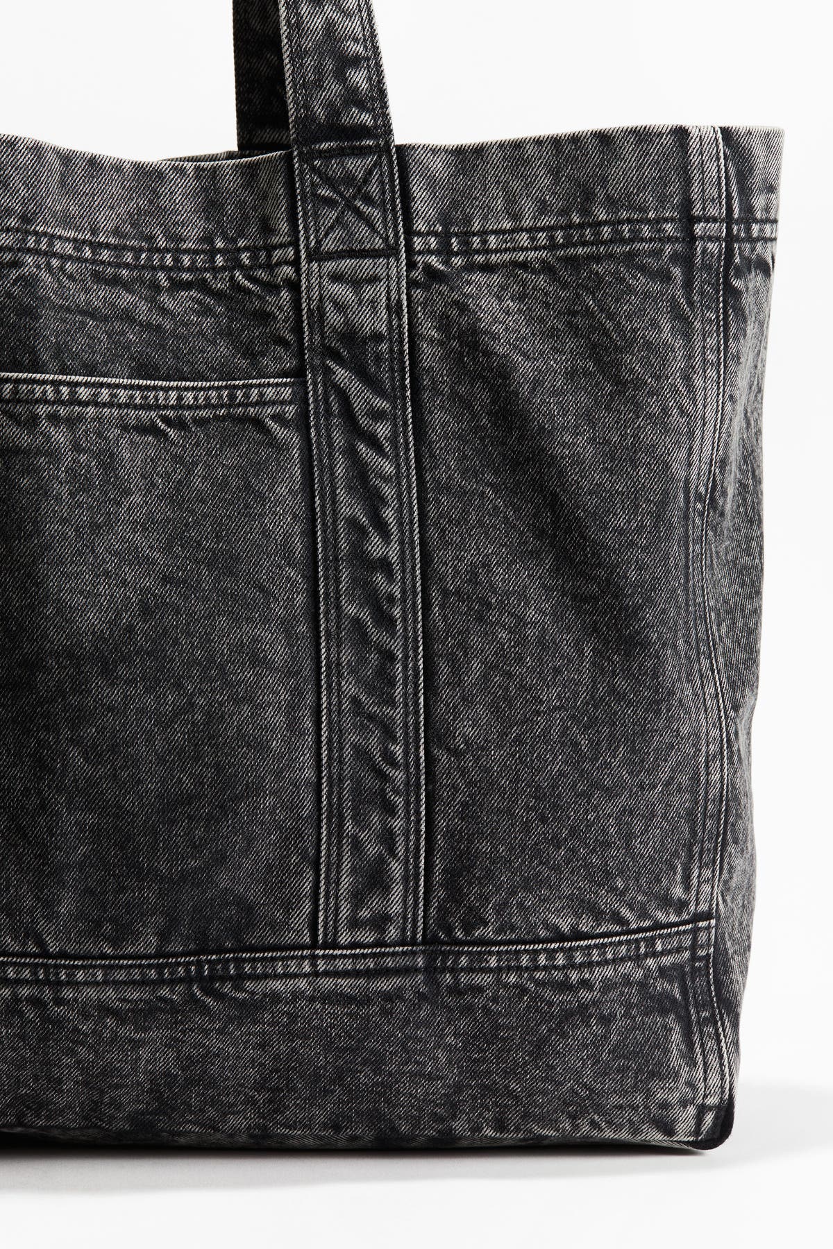 Washed-look Denim Shopper | H&M KSA