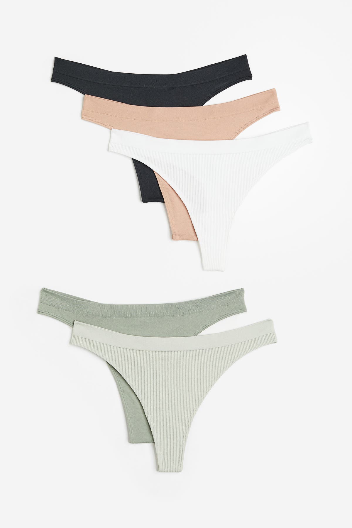 5-pack Seamless Thong Briefs | H&M KSA