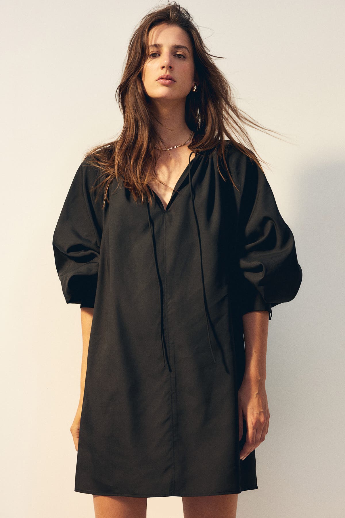 Oversized Tie-detail Dress | H&M KSA